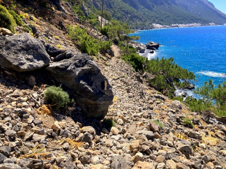 Wandern auf dem E4 in Kreta: Etappe 4 - Agia Roumeli - Lykos